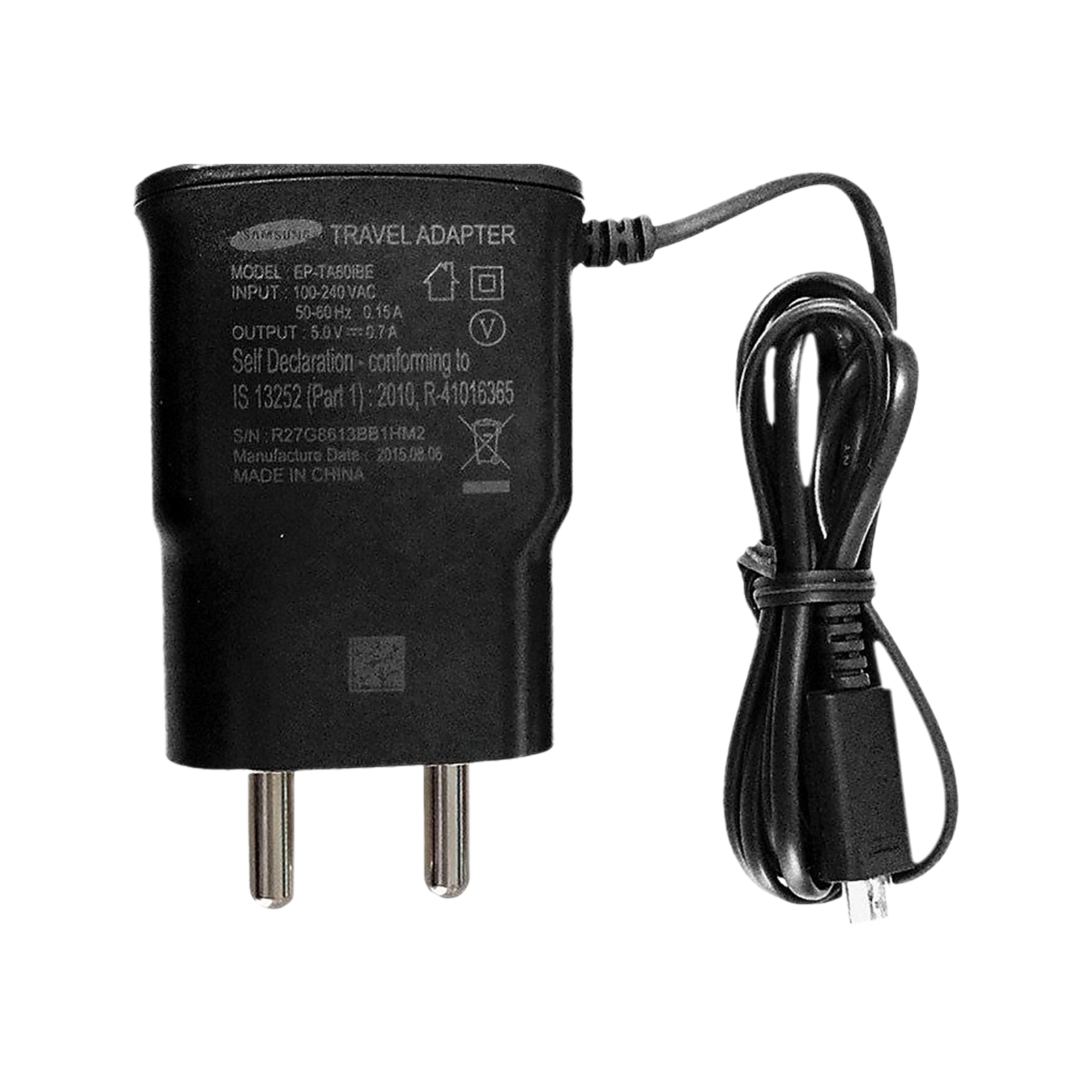 Buy SAMSUNG 3.5W Micro USB Charger Short Circuit Overload Resistant Black Online Croma